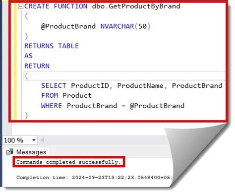 How To Create A Table Valued Function In Sql Server