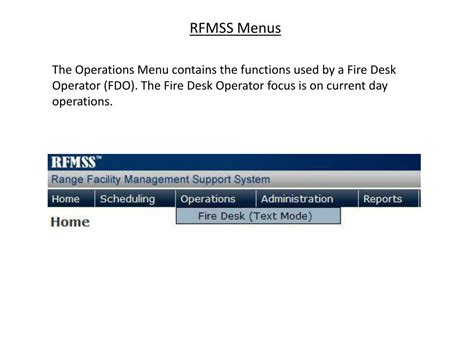 Ppt The Rfmss Desktop Powerpoint Presentation Free Download Id 1713665