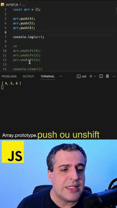 Push Ou Unshift Javascript Shorts Youtube
