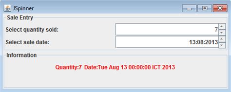 Java Programs JSpinner