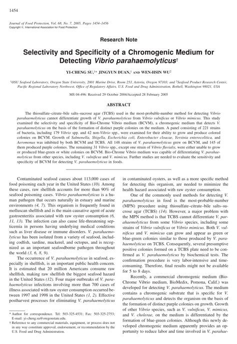 Pdf Selectivity And Specificity Of A Chromogenic Medium For Detecting