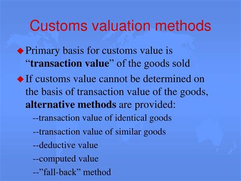Ppt Wto Customs Valuation Agreement Powerpoint Presentation Free