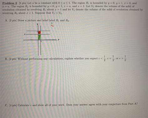 Solved Problem 2 8 Pts Let A Be A Constant With 0 2 C