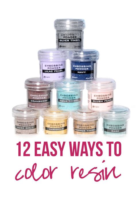 12 Easy Ways To Color Resin Happily Ever After Etc Diy Resin Crafts Resin Crafts Diy