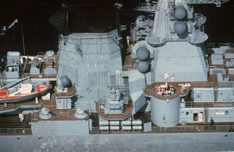 An Amidships View Of Electronic Countermeasures Gear Aboard A Soviet