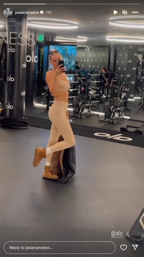 Josie Canseco In Two Piece Workout Gear Shares Gym Mirror Selfie