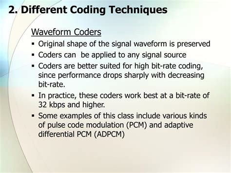 Ppt Speech Coding Powerpoint Presentation Free Download Id313305
