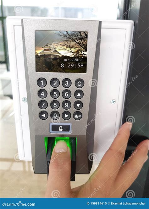 Fingerprint And Access Control Stock Image Image Of Button Fingerprint