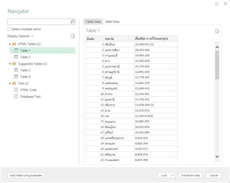 แนวทางการใช้ Power Query Get Data จากแหล่งออนไลน์ต่างๆ Thep Excel