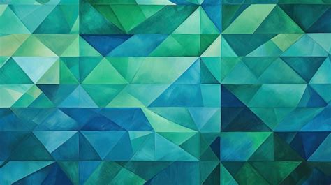 Premium Photo A Series Of Overlapping Triangles In Shades Of Green And Blue