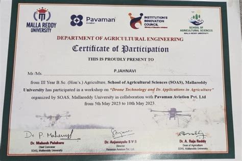 Jahnavi Reddy On Linkedin Participated In Drone Technology In