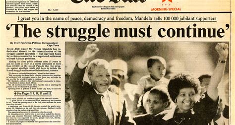 Nelson Mandela Release From Jail 11 February 1990 Institute Of