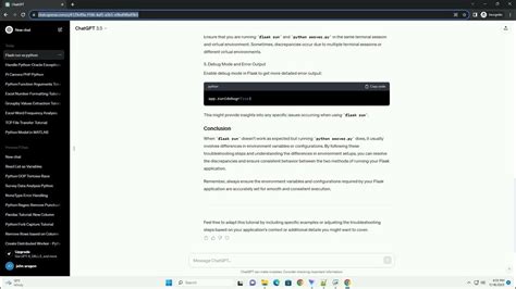 Flask Run Does Not Work But Python Server Py Does Environment Vars Set Youtube