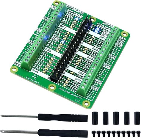 Freenove Breakout Board For Raspberry Pi 5 4b 3b 3b 3a 2b 1b 1a