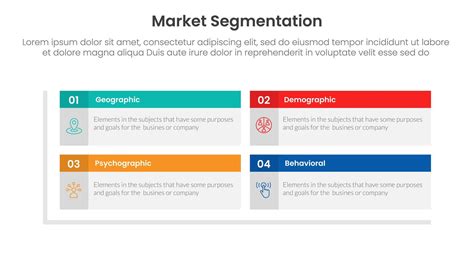 Market Segmentation Framework Analysis Infographic 4 Point Stage