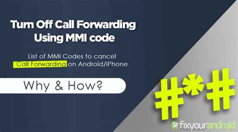 List Of Mmi Code To Cancel Call Forwarding All Carrier