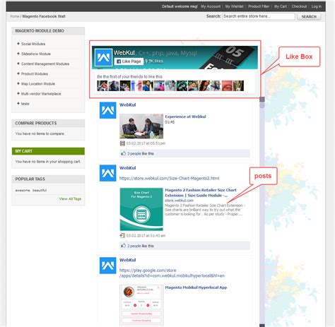 Magento Facebook Wall Post Webkul Blog