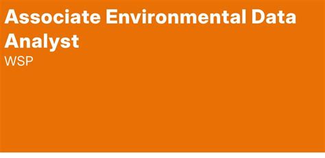 Associate Environmental Data Analyst Data Analyst Jobs