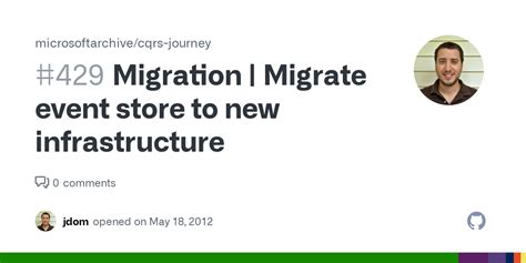 Migration Migrate Event Store To New Infrastructure Issue 429