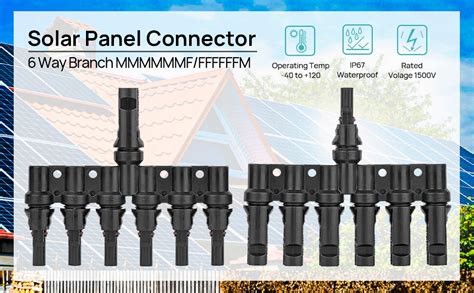 1 To 6 Solar Panel Connector 6 Way Y Branch Diy Mount