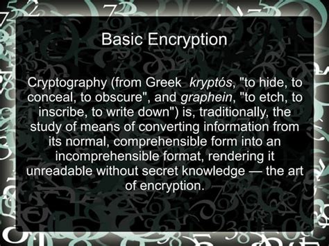 Basic Encryption Ppt