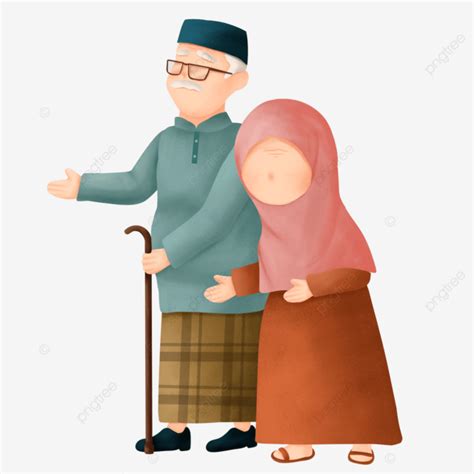 Illustration Grandfather With Grandmother Grandfather Grandmother