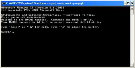 mysql command line instructions