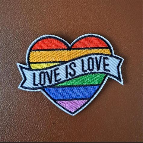 Love Is Love Fabric Patch Iron Or Sew Depop