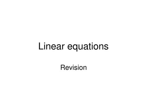 PPT Linear Equations PowerPoint Presentation Free Download ID 6965801