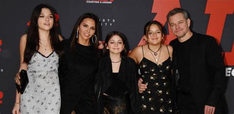Matt Damons Daughters Make Rare Appearance At Air Premiere Photos