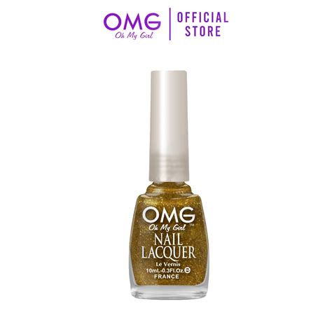 Omg Nail Polish Regular 10ml Yellow Glitter Shopee Philippines