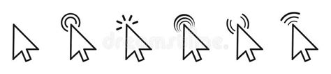 Set Of Flat Cursor Icons In Arrow Form Vector Stock Vector