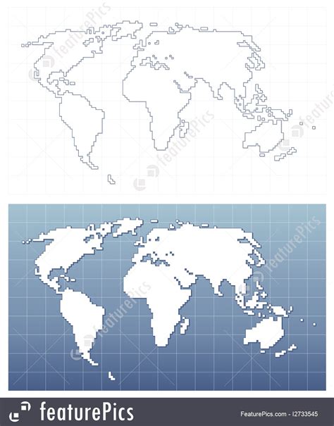 Pixel World Map Vector At Vectorified Collection Of Pixel World Map Vector Free For