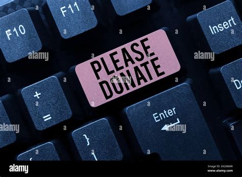 Writing Displaying Text Please Donate Word Written On Supply Furnish