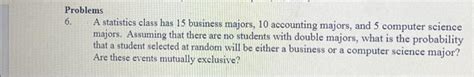 solved problems 6 a statistics class has 15 business