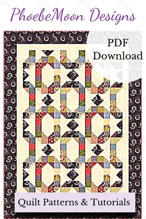 Queen Size Quilt Patterns ⋆ Phoebe Moon Designs Moon Quilt Lap Quilt