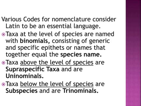 Principles Of Taxonomy PPTX Biological Sciences Science