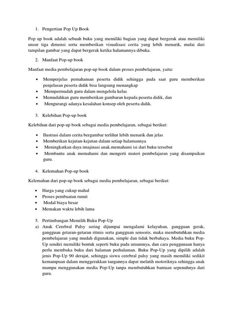 Pengertian Pop Up Book Pdf