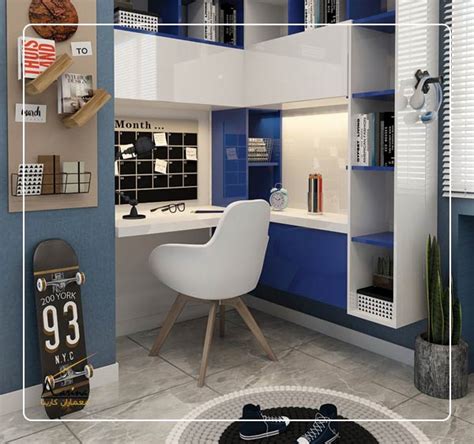 طراحی دکوراسیون اتاق خواب نوجوان شرکت معماران کارینا