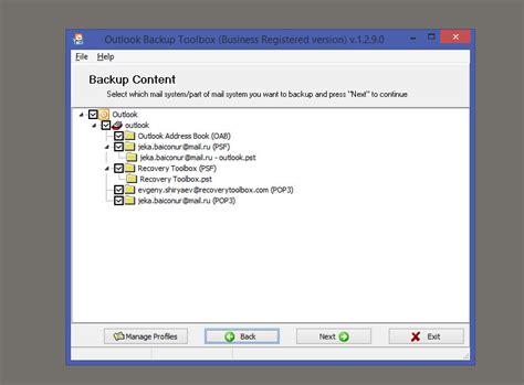Outlook Backup Toolbox Simple Outlook Data Backup