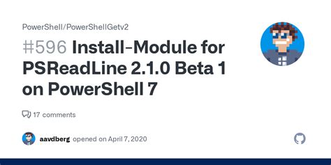Install Module For Psreadline 210 Beta 1 On Powershell 7 · Issue 596 · Powershell