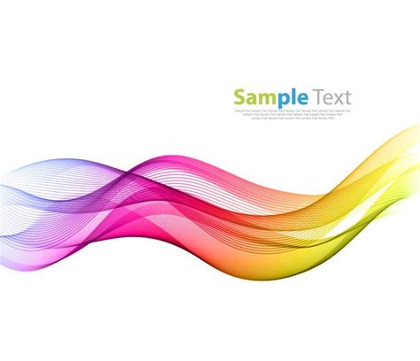 Vector Illustration Of Abstract Colorful Wave Line Background Free