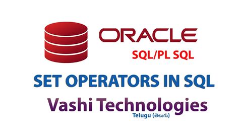 Set Operators In Oracle Hierarchical Operators In Sql Youtube