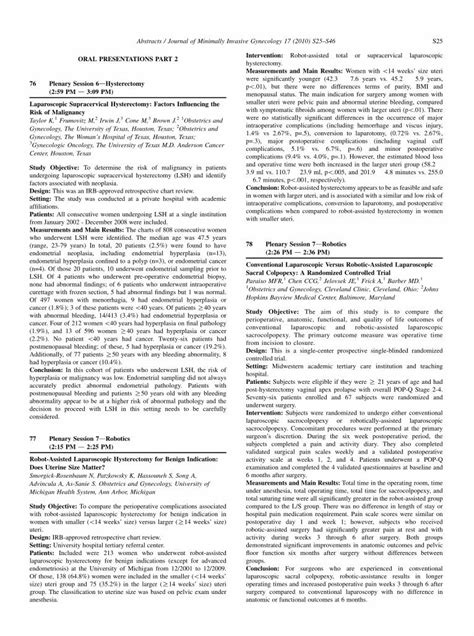 Pdf Conventional Laparoscopic Versus Robotic Assisted Laparoscopic Sacral Colpopexy A