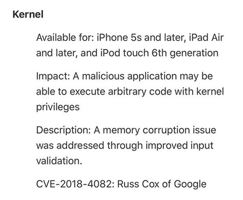 ios 11 2 1 kernel exploit which might lead to a jailbreak will be