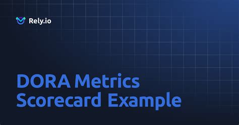 Dora Metrics Scorecard Example