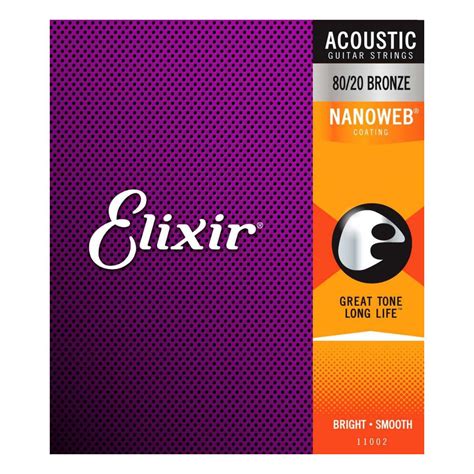 Elixir 12 Strings 010 Nanoweb Acoustic Guitar Strings