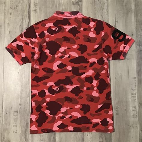 Bape × Nigo Bape Pharrell Camo Ape Head Logo Polo Shirt A Bathing Ape Grailed