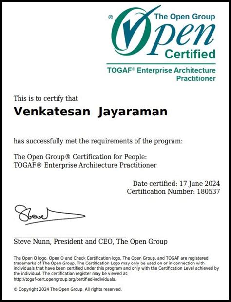 Venkatesan Jayaraman On Linkedin Togaf Togaf10