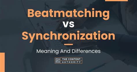 Beatmatching Vs Synchronization Meaning And Differences